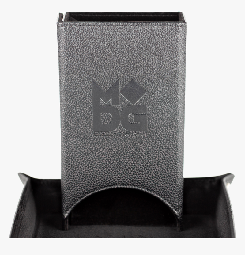 Fold Up Leather Dice Tower: Black – Pop Stop