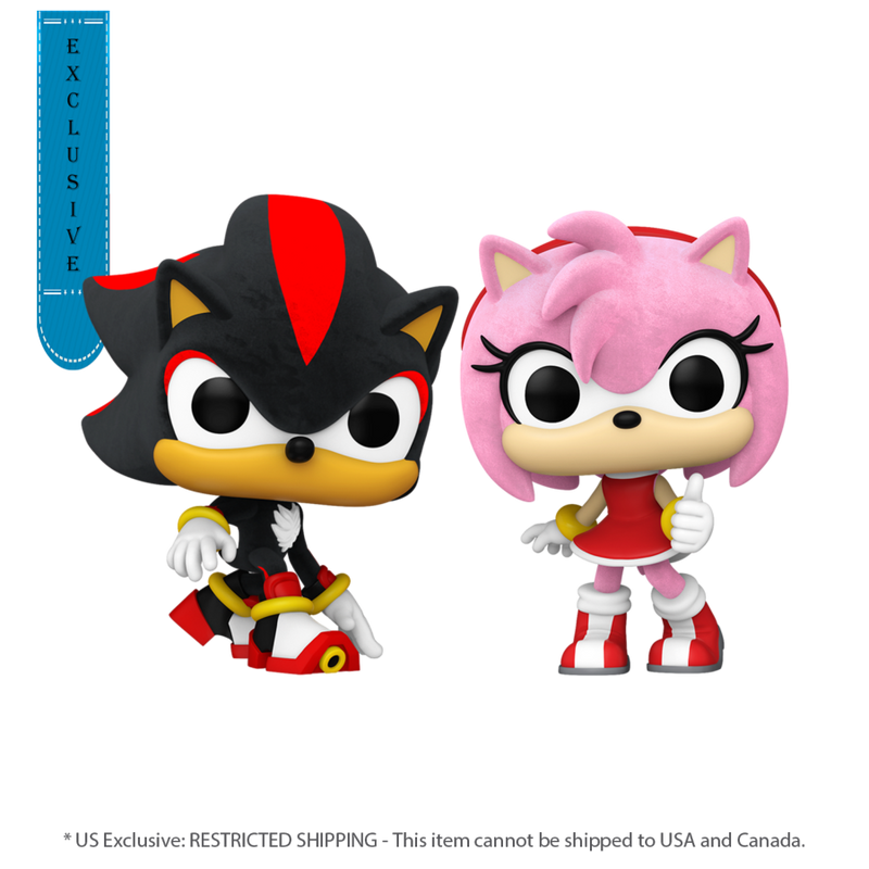 Sonic - Shadow & Amy Rose (US Exclusive) Flocked Pop! Vinyl Figure 2 P ...